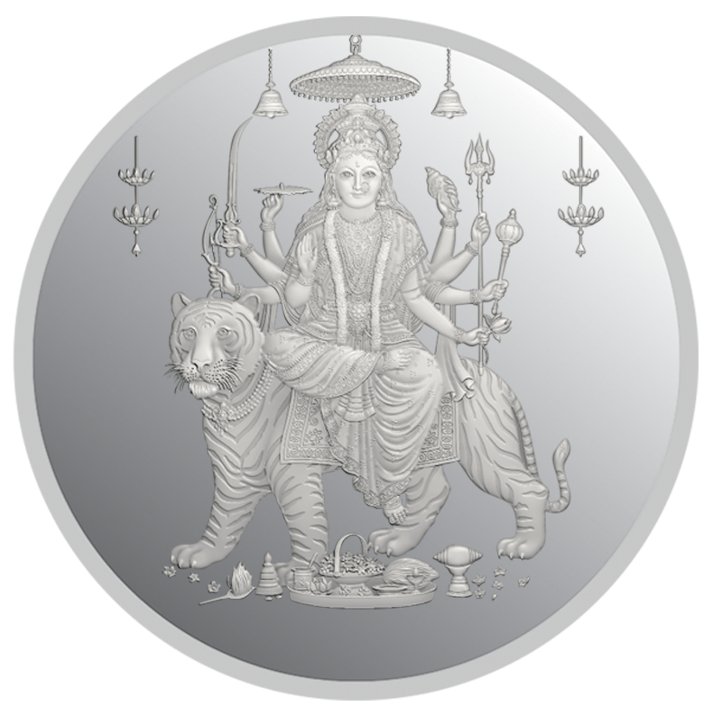 3D Godess DURGA 999 SILVER COIN – CoinArts