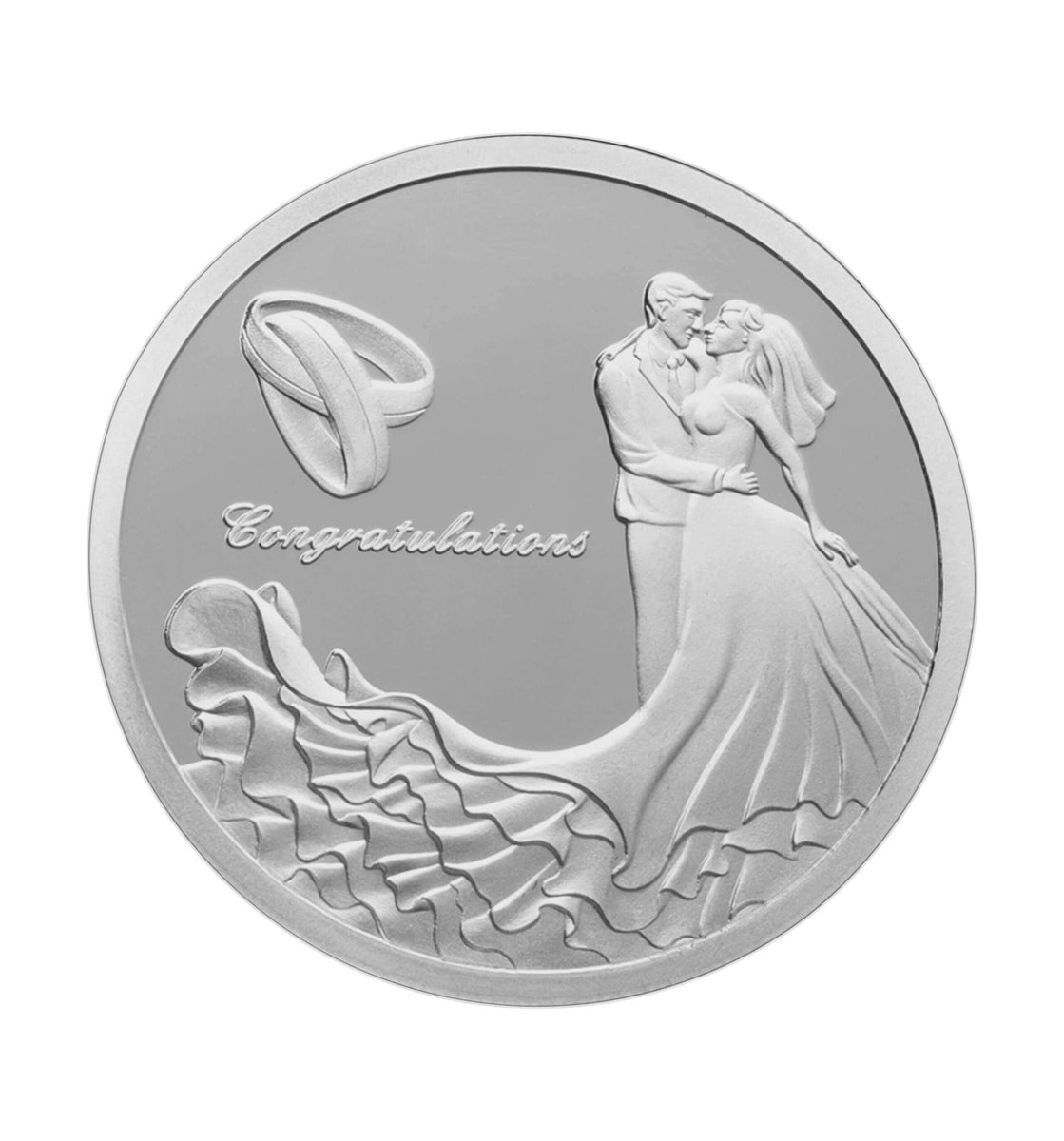 3D Newly Married Couple 999 Silver Coin – CoinArts